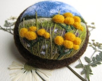 Custom fox portrait Needle felted brooch Wool by FeltAccessories