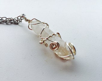 Double point crystal | Etsy