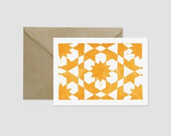 Block print cards | Etsy