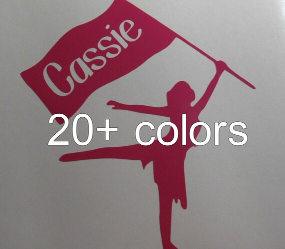 Personalized COLOR GUARD Vinyl Decal / Sticker Available in