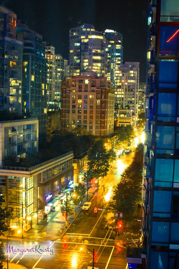 City Photography Late City Night Vancouver Canada street