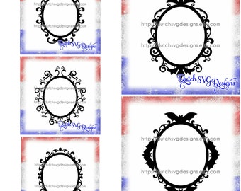 Oval frame svg | Etsy
