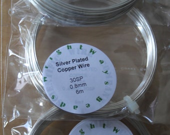 24 Gauge Silver Plated Copper Wire