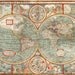 Map of the world in 1626 by John Speed. Vintage restoration