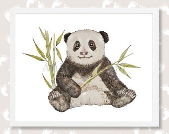 Panda painting | Etsy