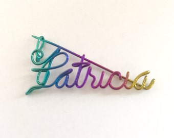 Wire name pin | Etsy