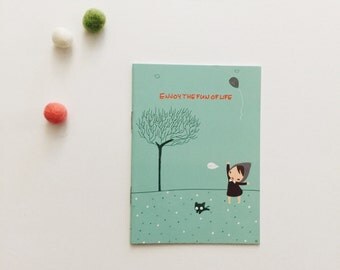 Little Red Journal Diary Notebook Planner White by twinklejujushop