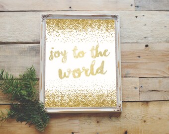 INSTANT DIGITAL DOWNLOAD Joy to the World Printable Vintage