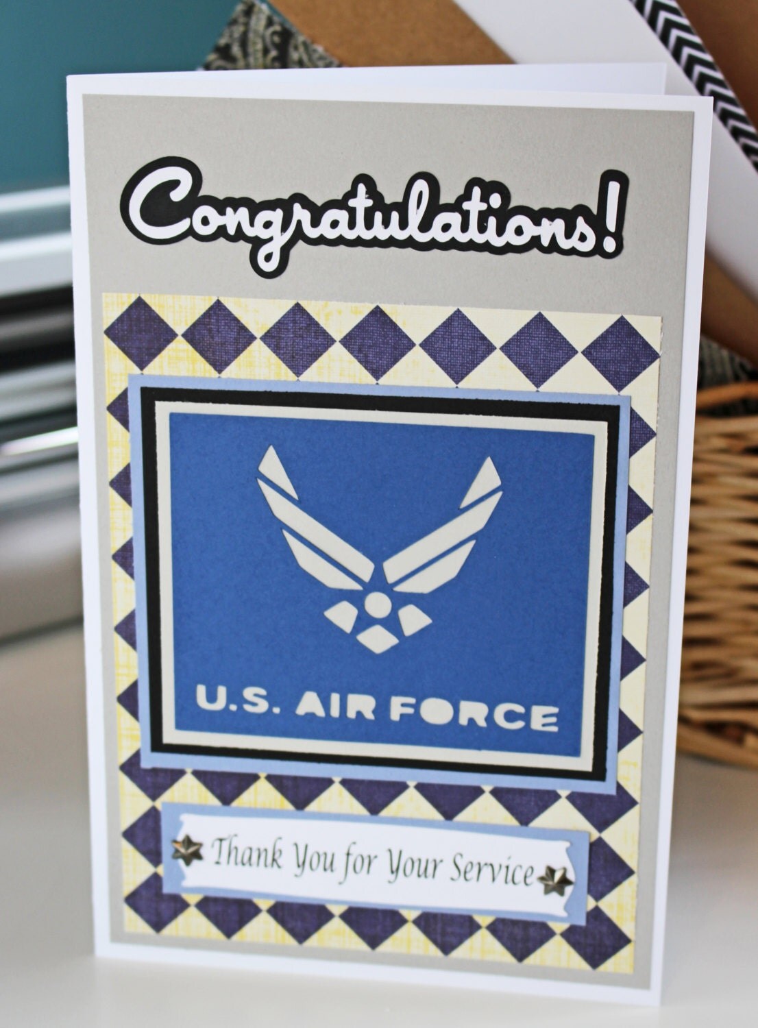 Air Force Card Retirement Promotion Graduation Handmade Card Air Force Military air-force-card-retirement-promotion-graduation-handmade-card-air-force-military