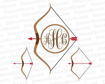 14 Bow and Arrow SVG DXF cut files