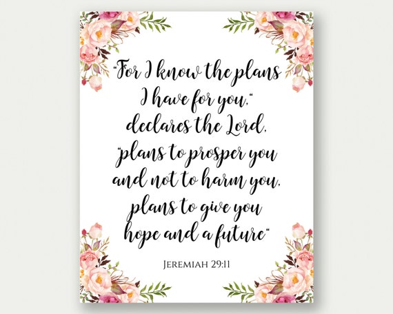 Jeremiah 29:11 For I Know The Plans Bible by TheSunshineGarden