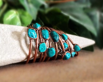Raw turquoise ring | Etsy