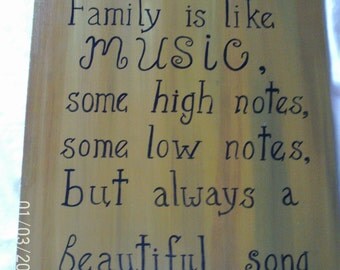 Family is like music | Etsy