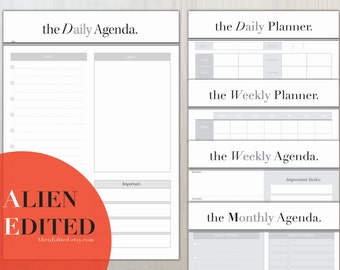 Unique agenda planner related items | Etsy