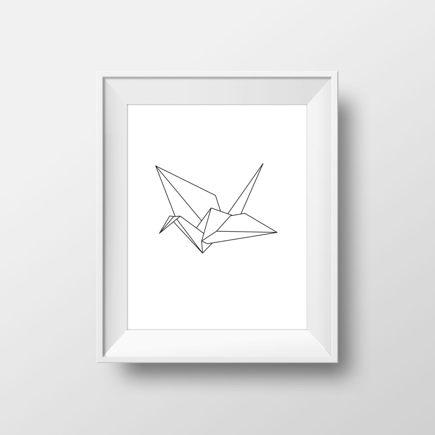 SALE Origami Crane Poster Minimal Wall Decor Japanese