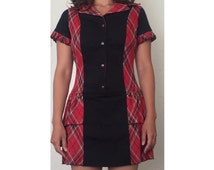 Popular items for punk plaid skirt on Etsy