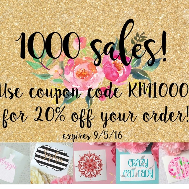 Glitter Monograms Car and Laptop Decals Gifts by KMvinyl on Etsy