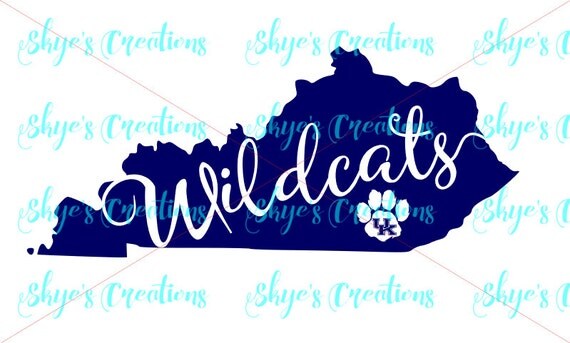 Kentucky wildcats svg pawprint