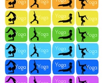 Unique yoga stickers related items | Etsy
