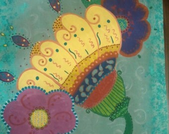 Unique hand painted rug related items | Etsy