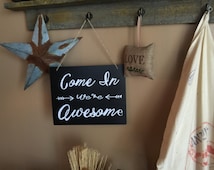 Unique funny welcome sign related items | Etsy