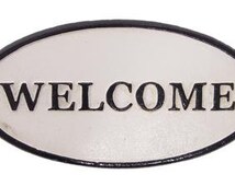 Unique cast iron welcome sign related items | Etsy