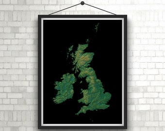 High quality digital map prints from a by GrasshopperGeography