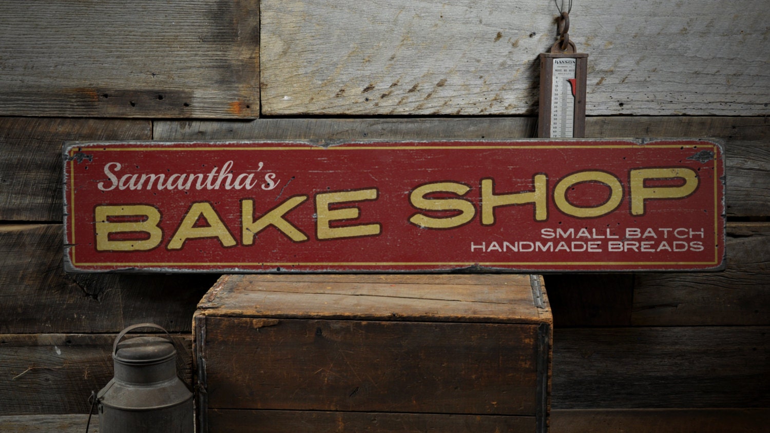 Bake Shop Wood Sign Custom Baker Name Gift Small Batch