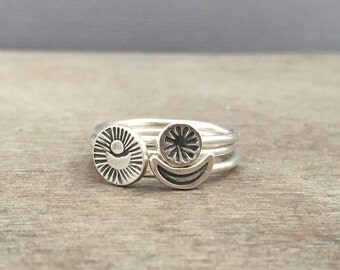 Sun and moon ring | Etsy