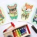 Fox with a Xylophone Orange Fox Nursery Art Fox by MyZoetrope