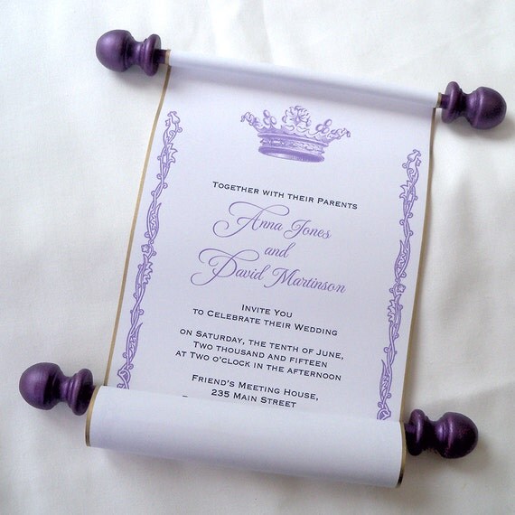 Royal Wedding Themed Invitations