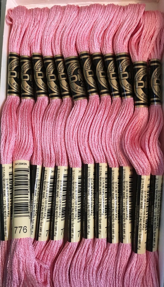 DMC 776 Medium Pink Embroidery Floss 2 Skeins 6 Strand Thread