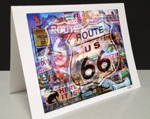 Unique route 66 cards related items | Etsy