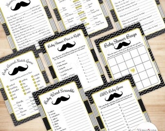 Mustache game | Etsy