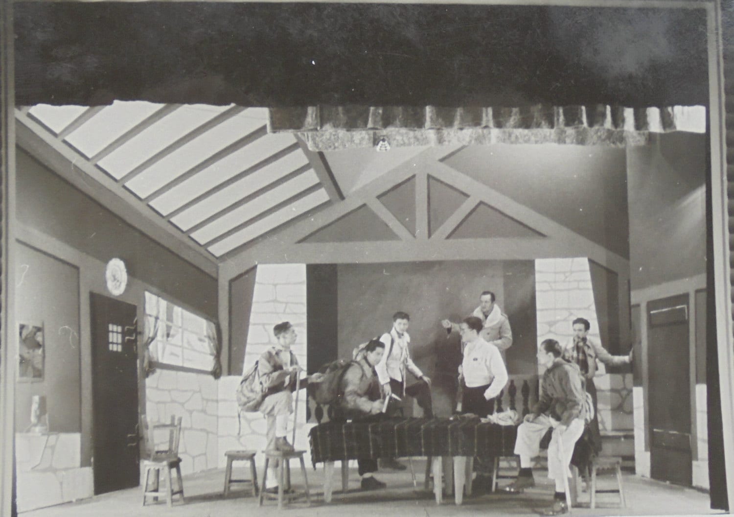 Vintage Photograph Actors on Stage