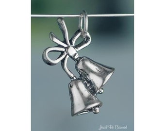 Silver wedding bells | Etsy