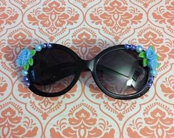 Flower sunglasses | Etsy