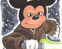 Popular items for jedi mickey on Etsy