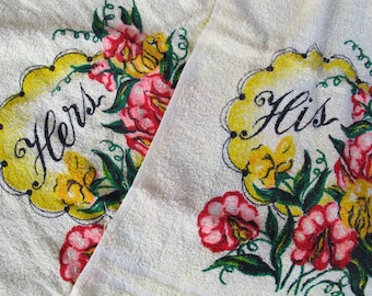 Floral bath towels | Etsy