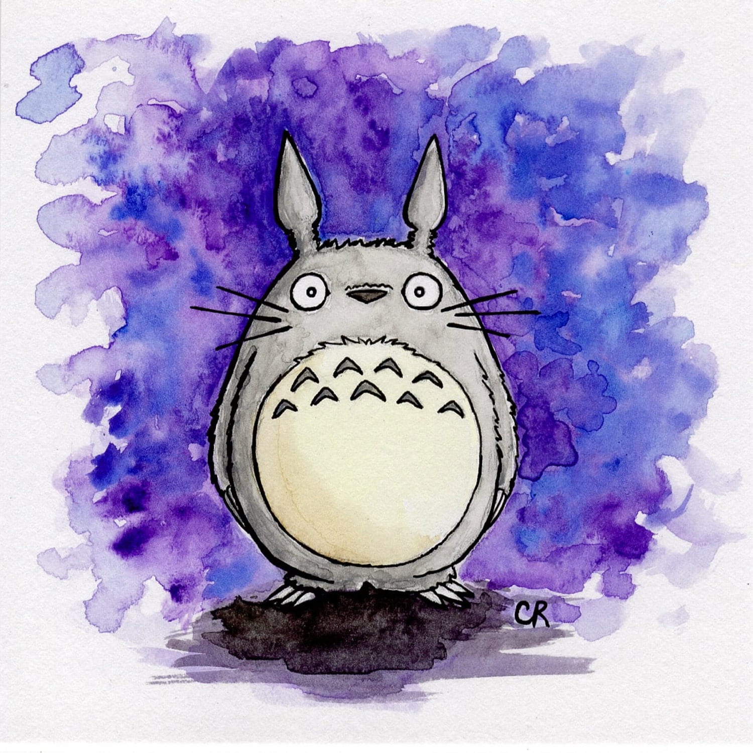 ORIGINAL Totoro watercolor painting