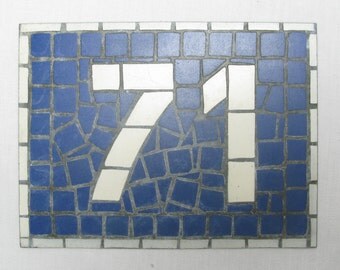 Mosaic house number | Etsy
