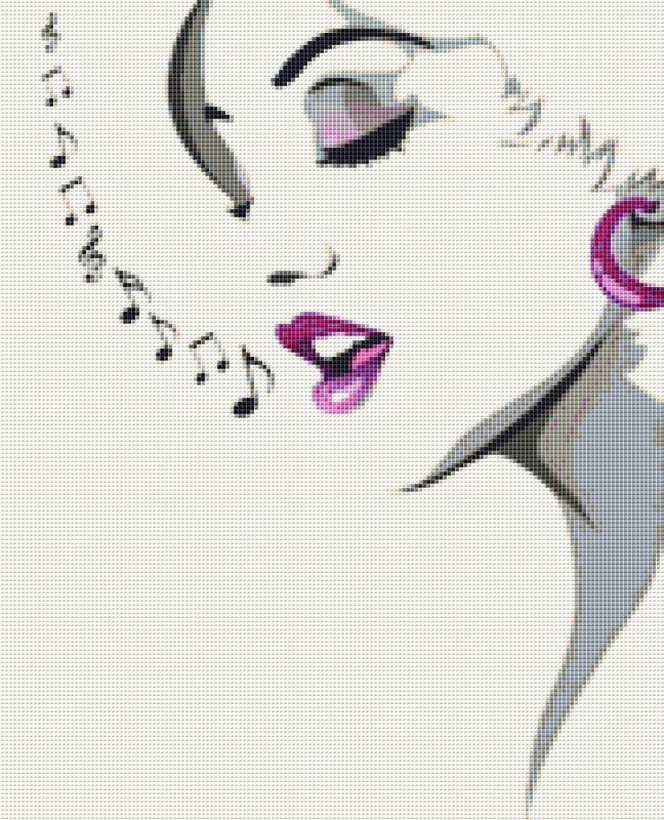 Singing Cross Stitch Pattern by AvalonCrossStitch on Etsy