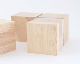 Cubes bois DIY matériau naturel bricolage lot de par inoowdesign