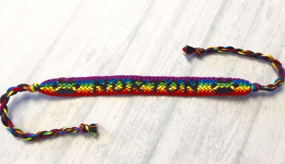 Personalized Rainbow Bridge Friendship Bracelet by TracyLynnDesign