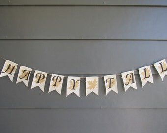 Happy fall banner | Etsy