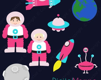 Outer space clipart | Etsy