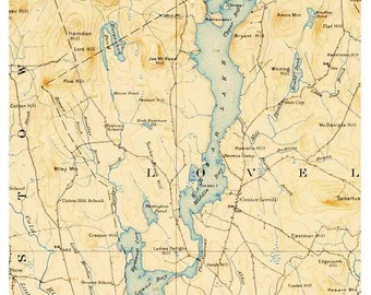 Southwest Harbor Maine 1887 Map Mount Desert Island by Oldmap