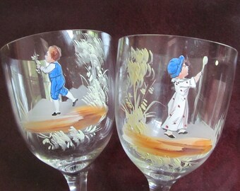Mary gregory glass | Etsy