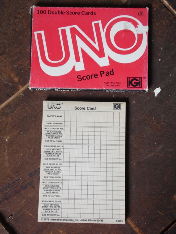 Uno Score Sheets Printable