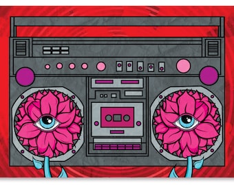 Pink boombox | Etsy